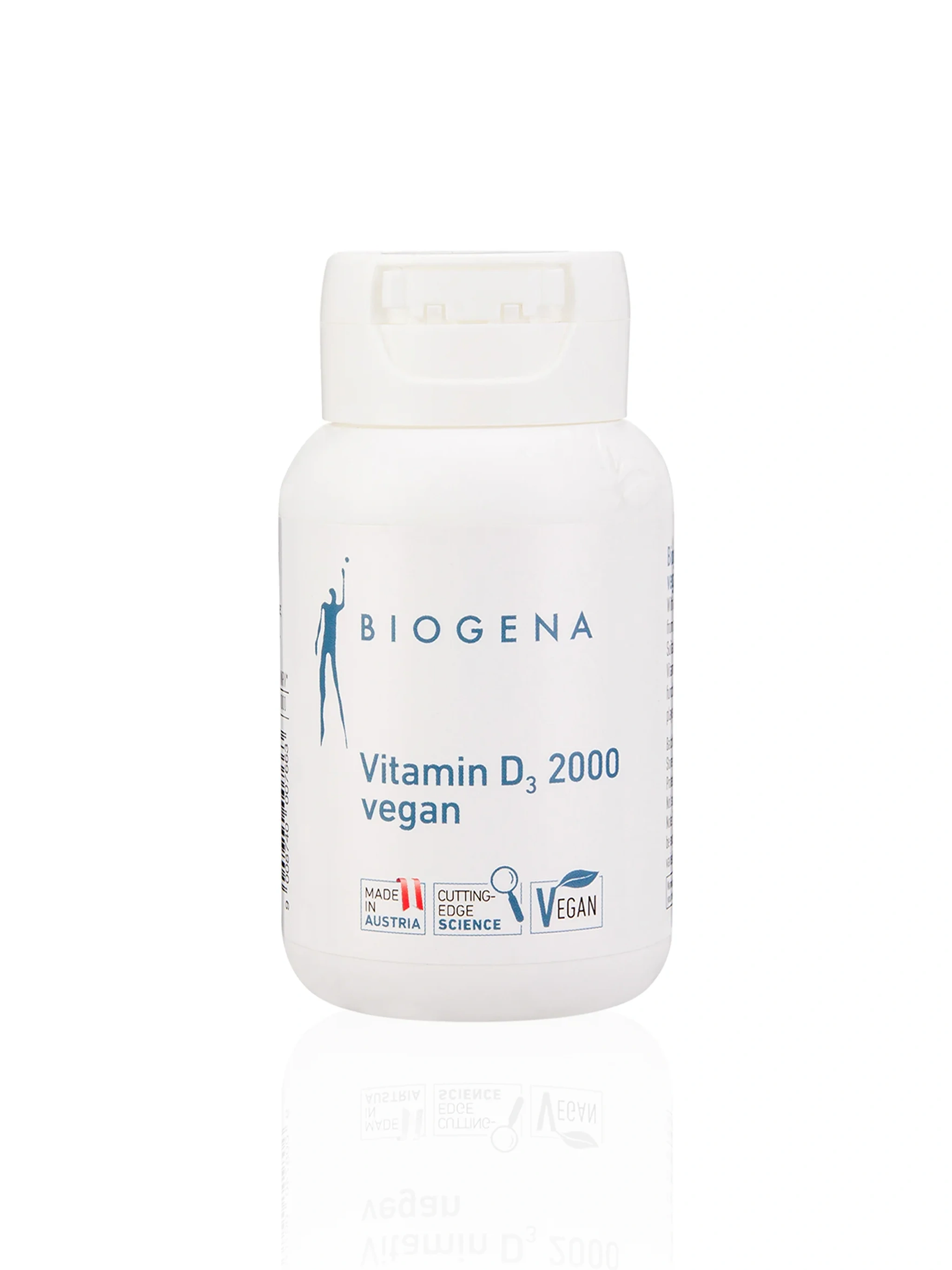 Biogena Vitamin D3 2000 Vegan Plant-Based Vitamin D3 from Lichen - 60 ...